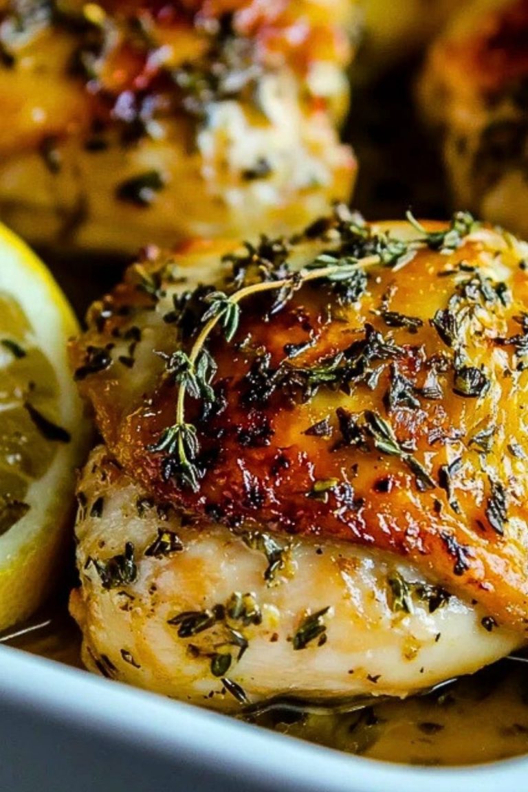 Savory Lemon Herb Roasted Chicken Thighs