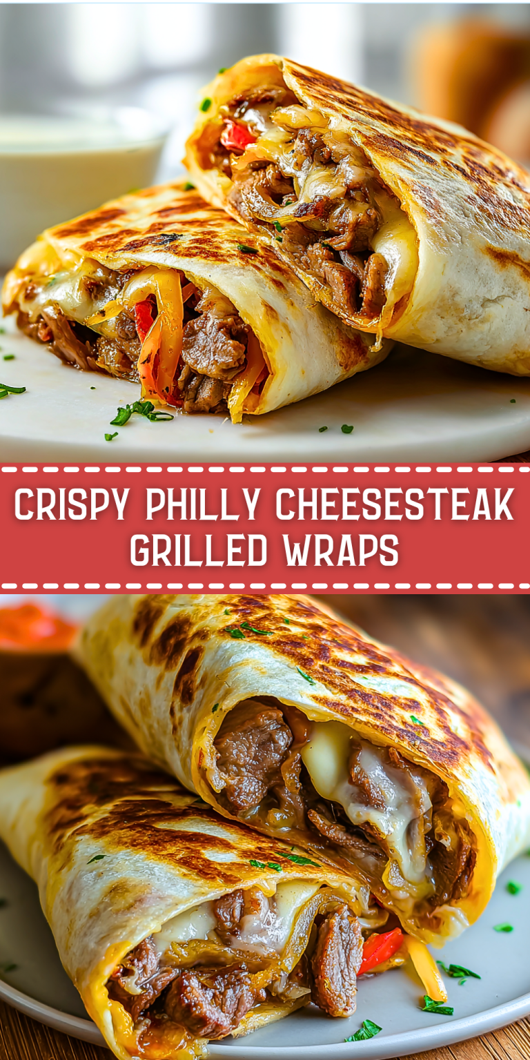 Crispy Philly Cheesesteak Grilled Wraps