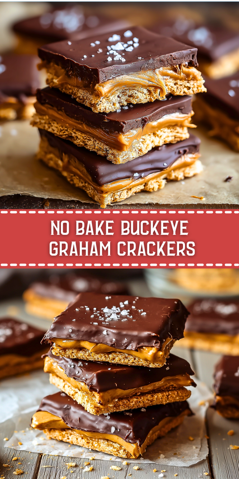 No Bake Buckeye Graham Crackers
