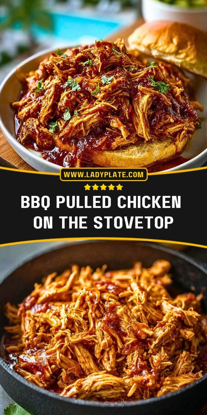 BBQ Pulled Chicken on the Stovetop