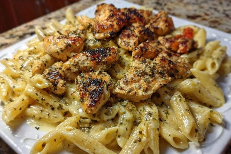 Creamy Velveeta Chicken Penne in Garlic Butter Parmesan Sauce