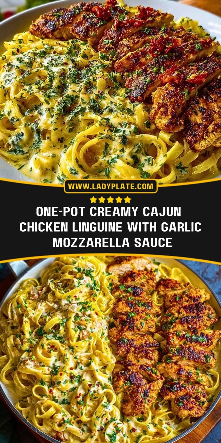 One-Pot Creamy Cajun Chicken Linguine with Garlic Mozzarella Sauce