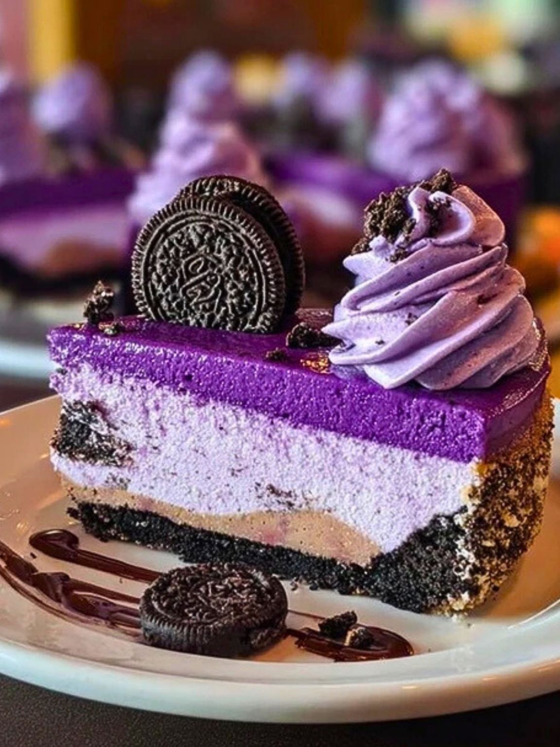 Purple Velvet Oreo Cheesecake
