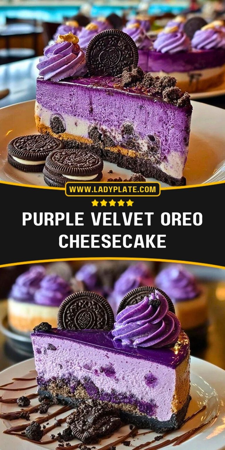 Purple Velvet Oreo Cheesecake