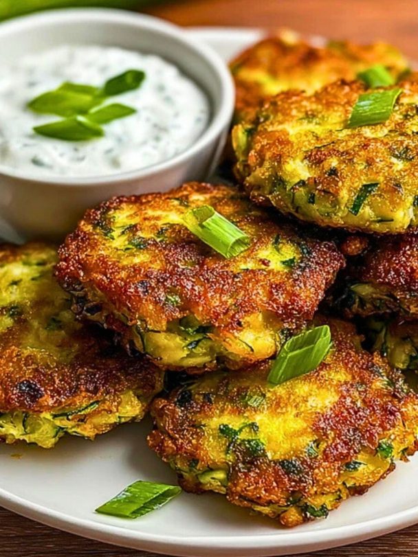 Crispy Air Fryer Zucchini Fritters